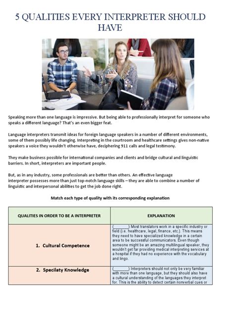 5 Qualities Every Interpreter Should Have Download Free Pdf Language Interpretation
