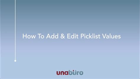 How To Add And Edit Picklist Values In Salesforce Youtube
