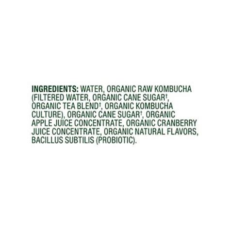 Simple Truth Organic Cranberry Apple Kombucha 16 Fl Oz Kroger