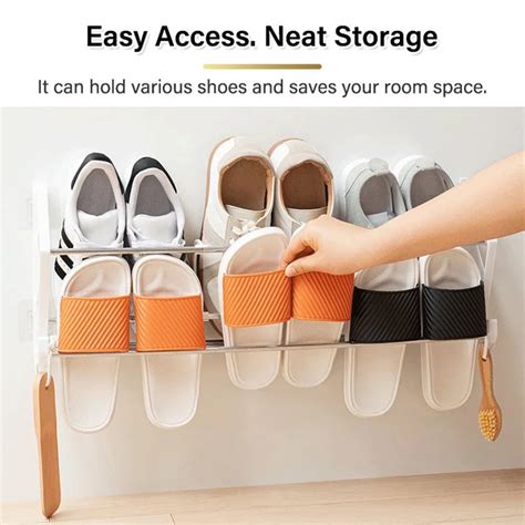 Organizador Para Zapatos O Cocina 2 Niveles Adhesivo Para Pared Opaa