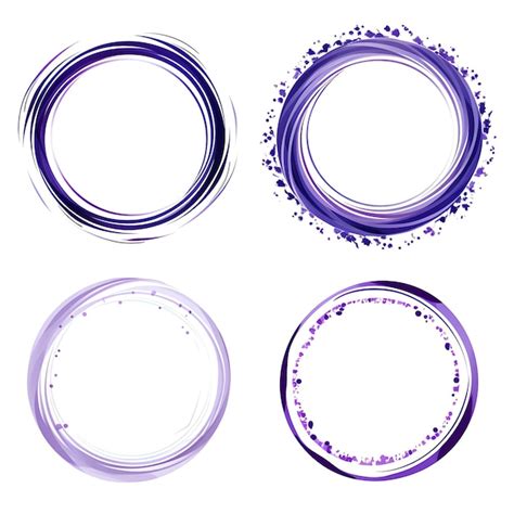 Premium Ai Image Watercolor Of Spiral Lines Hypnotic Border Deep Purple Frame Color Cosmic