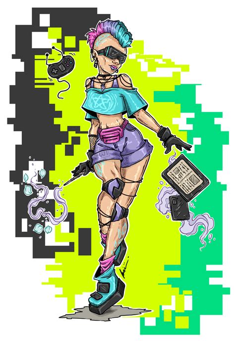 Cyberpunk Witch Cdchallenge By Moondustowl On Deviantart