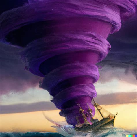 Large Purple Tornado Attacks A Ship By Photonpheonix On Deviantart