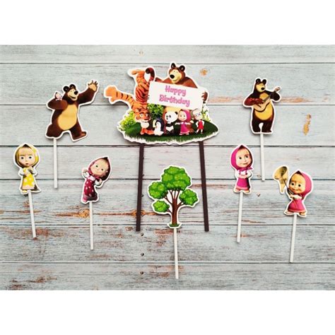 Jual Hiasan Nasi Tumpeng Cake Topper Hiasan Kue Ulang Tahun Satu Set