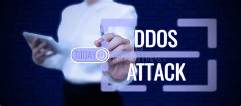 Conceptual Caption Ddos Attack Business Overview Disturbed Access To The Normal Server Caused