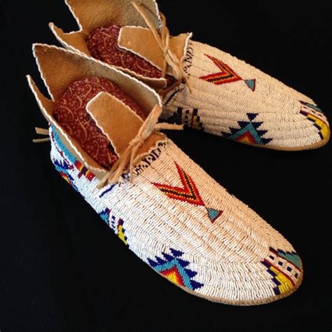 Mens Moccasins In The Early 20th Century Southern Cheyenne Style