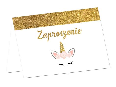 Zaproszenia Urodzinowe Pi Kny Jednoro Ec Szt Congee Pl Sklep Empik