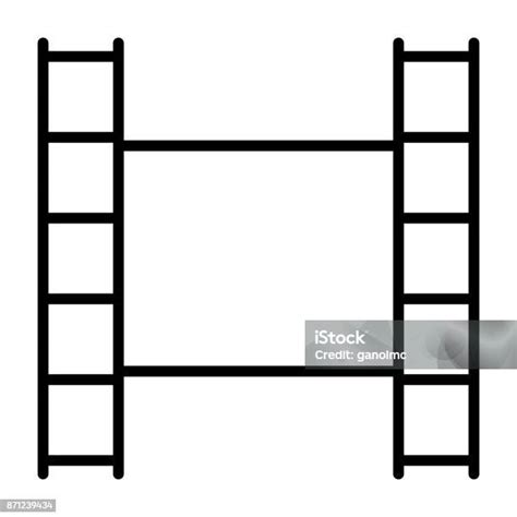 膠片條線圖示視頻符號向量插圖向量圖形及更多動作圖片 動作 器材 圖示 Istock