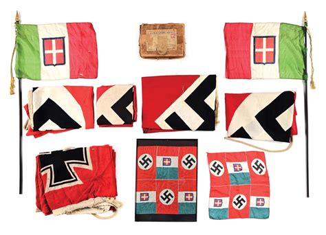Lot Detail Lot Of 10 Third Reich And Axis Powers Flags