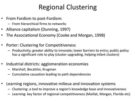 Ppt Regional Clusters Powerpoint Presentation Free Download Id1615214