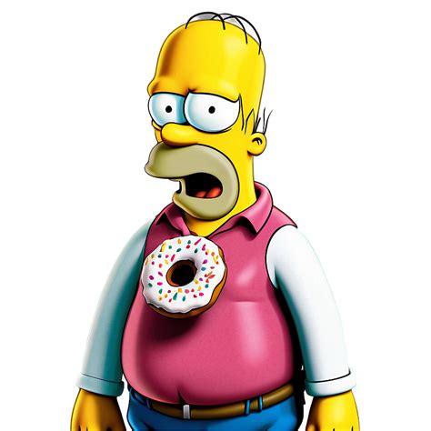 Homer Simpson Eating Donut Png 91 Png Image