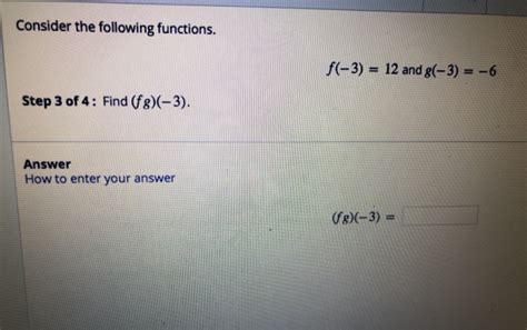 Solved Consider The Following Functions F 3 12 And Chegg