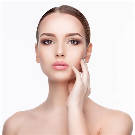 Premium Photo Beauty Portrait Of Young Woman With Perfect Clean Fresh