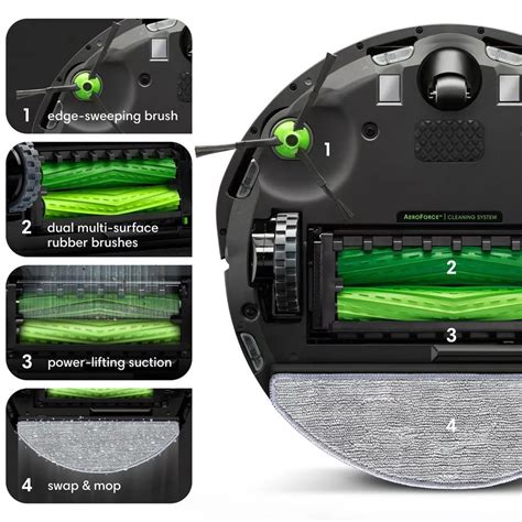 IROBOT Roomba Combo J Series Self Emptying Robot Vacuum Clean By Room With Smart Mapping