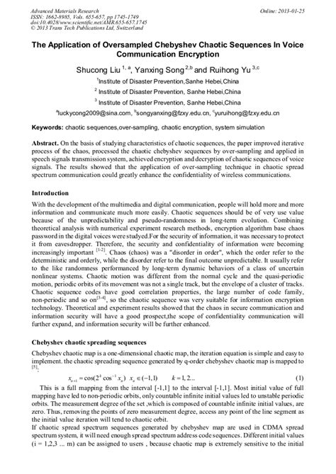 The Application Of Oversampled Chebyshev Chaotic Sequences In Voice
