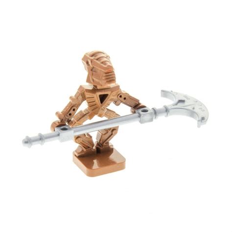 1x Lego Figur Bionicle Mini Toa Hordika Onewa Braun Waffe Silber 51639