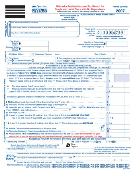 Top 94 Nebraska Income Tax Forms And Templates Free To Download In Pdf