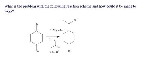 Solved What Is The Problem With The Following Reaction Chegg Com