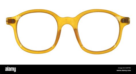 Old Fashioned Glasses Frame Of Plastic Isolated On White Background