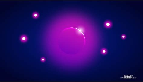 Fondo Del Espacio Del Planeta Púrpura Vector Premium