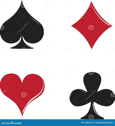 Four Suits Of Playing Cards Stock Vector Illustration Of Vector