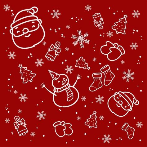 Feliz Natal E Feliz Ano Novo Vetor De Padrão Vetor Premium