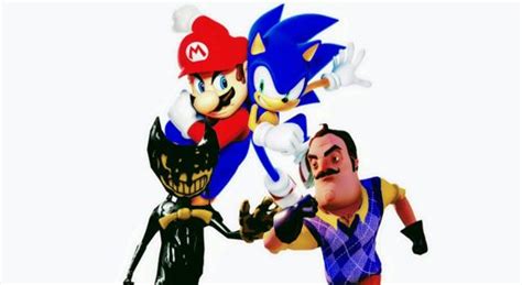 Mario Crossover Sonic Bendy Crossover Neighbor Crossover Universe Amino