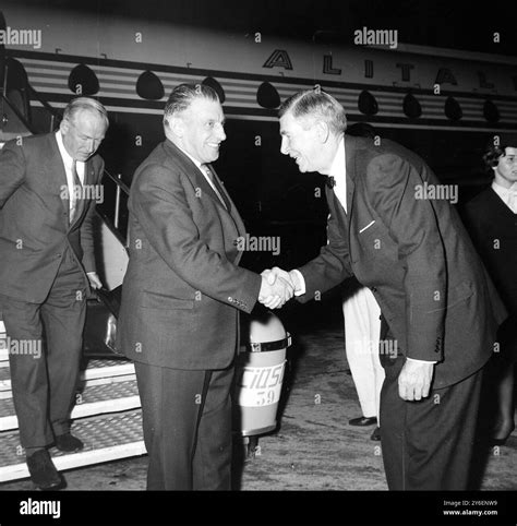 Irish Premier Sean Lemass Arrives In Rome 10 October 1962 Stock