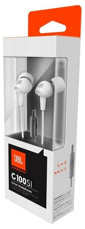 Б/У и уценка Наушники JBL C100SI, mini jack 3.5 mm, белый — купить в ...