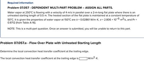 Solved Required Information Problem Dependent Chegg