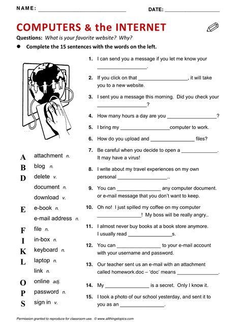 Computer Science Worksheet Answers