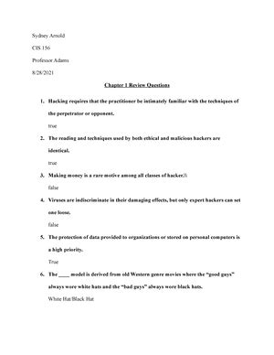 Quiz 10 CIS Quiz 10 CIS 101 Quiz 10 Select The 4 Questions You