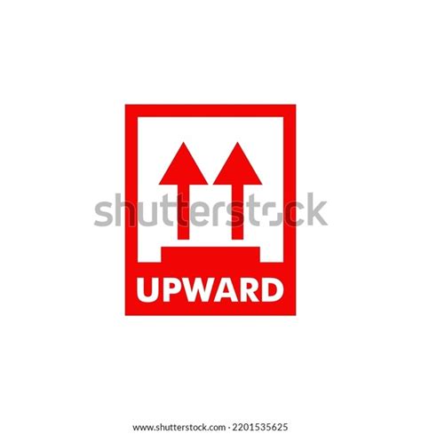 Upward Sticker Icon Packaging Vector Stock Stock Vector Royalty Free