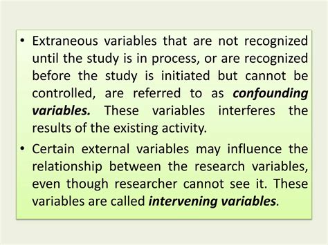 types of variables in research pptx