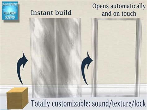 Second Life Marketplace Automatic Door Opening In Center Door And Script