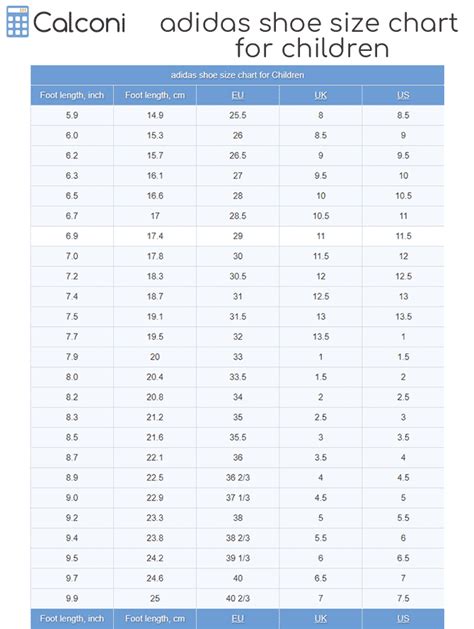 Adidas Girl Shoes Size Chart Clearance