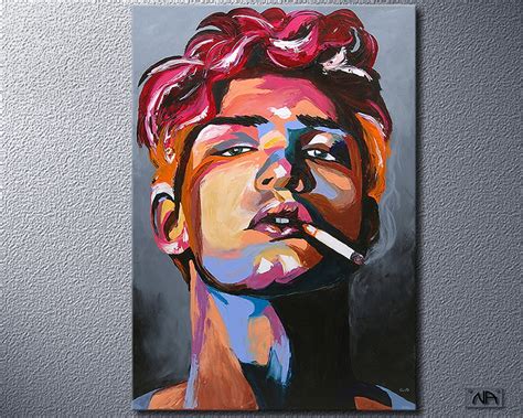 NOVAARTE Acryl Gemälde Abstrakt Portrait Malerei Mann Bild Kunst Modern ORIGINAL eBay