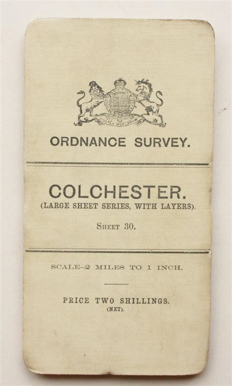 Ordnance Survey Half Inch Map Of Colchester Large Sheet Series With