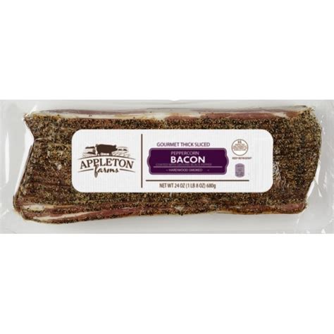 Appleton Farms Thick Sliced Peppered Bacon 24 Oz From Aldi Instacart