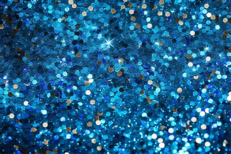 Glittery Blue Background Premium Ai Generated Image