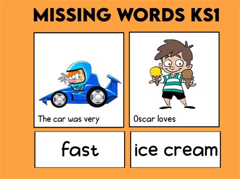 Missing Words Worksheets Ks1 Teaching Resources