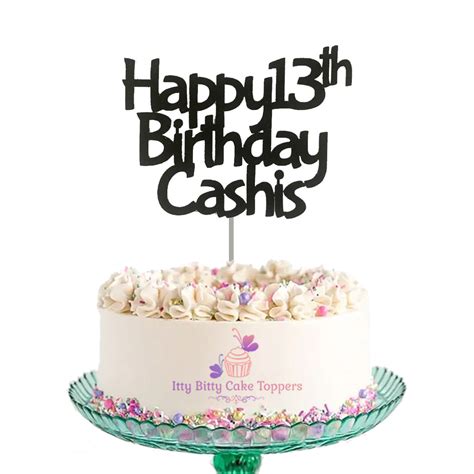 Happy Birthday Cake Topper Itty Bitty Cake Toppers