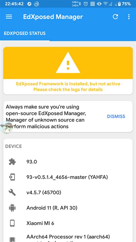 Bug Edxposed Framework Is Installed But Not Active · Issue 756