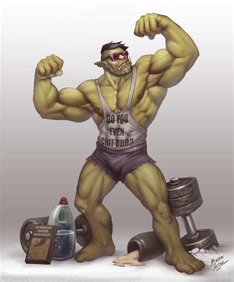 Artstation Orctober Day 01 Bodybuilder