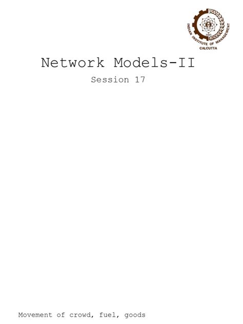 s17 network models ii pdf algorithms combinatorial optimization