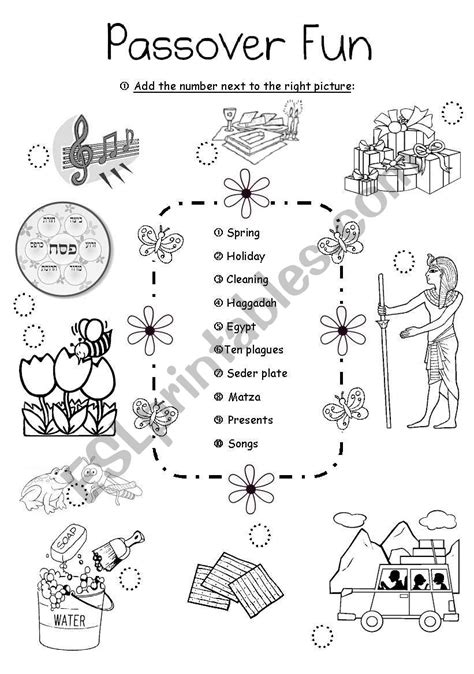 Passover Fun 2 Esl Worksheet By Aimees