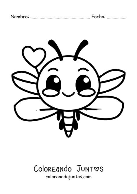 Libélula animada kawaii infantil Coloreando Juntos