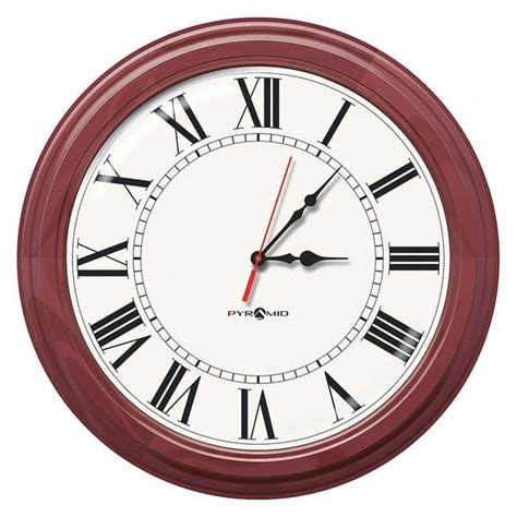 Pyramid Synchronized Analog Clock Cherry Wood 9a20caw Zoro