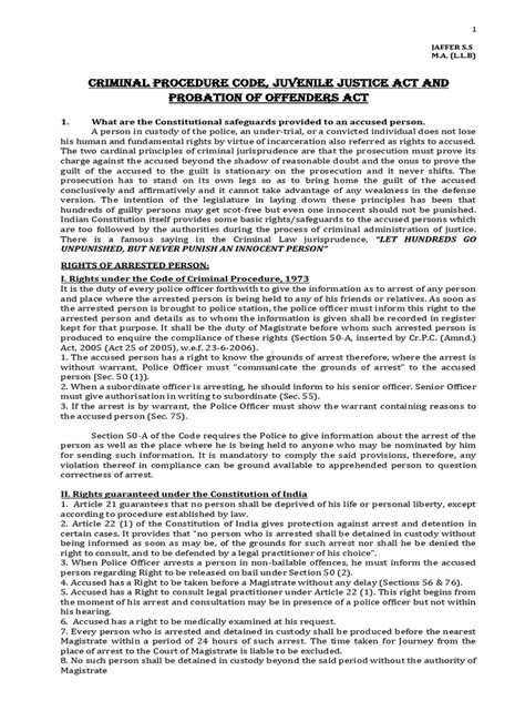 Crpc Long Questions Pdf Arrest Arrest Warrant