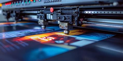 Highquality Digital Printing Process In Action With Modern Printing